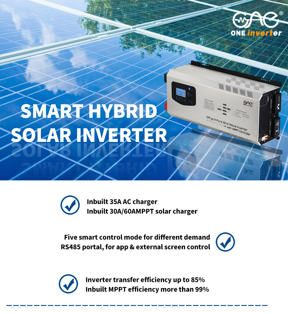 6000W Hybrid Inverter with Solar Battery Charging