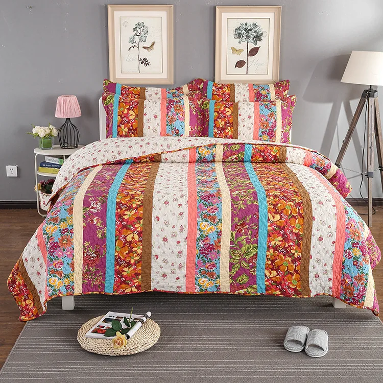 Supply Hotel Quality Fancy Wholesale Quilted Bedspreads Bed Sheet Set ...