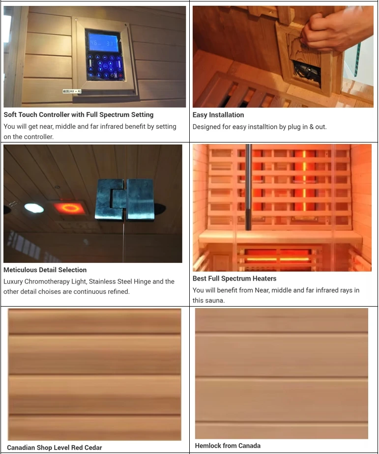 Mini Home Health Red Cedar Sauna with Full Spectrum Heater