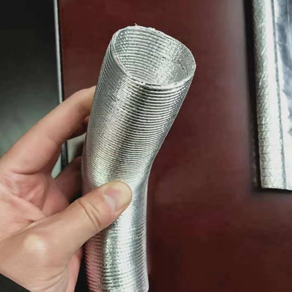 Aluminum Foil Corrugated Conduit Thermo Shield Tube For Aluminium Heat ...