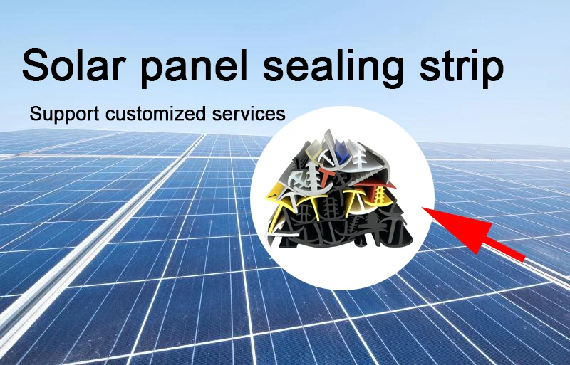 Custom Extruded T Shape EPDM Rubber Solar Panel Sealing Strip with ...
