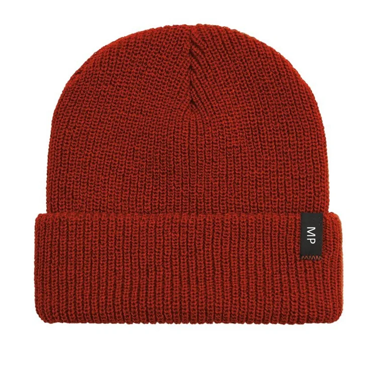 Custom Patch Labels Logo Knit Toque Winter Hat Knitted Beanies