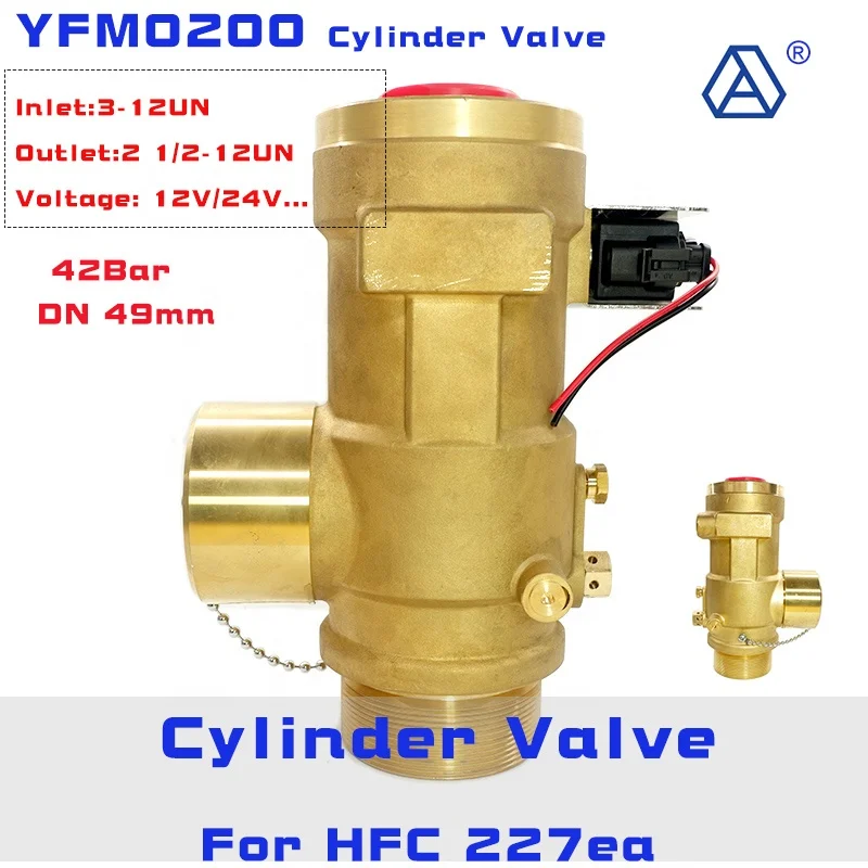 Fire Extinguisher Valve with Solenoid FM200/HFC227 2 Inch