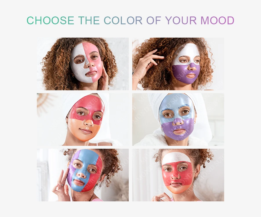 Korean Colorful Hydro Jelly Sheet Facial Mask Moisturizing Rainbow ...