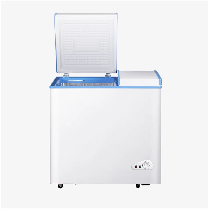 255l Top Open Fridge Chest Horizontal Deep Freezer With Sildinlass Door ...
