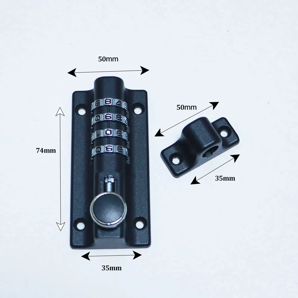Sliding Combination Bolt Latch Lock Keyless Combination Bolt Digital ...
