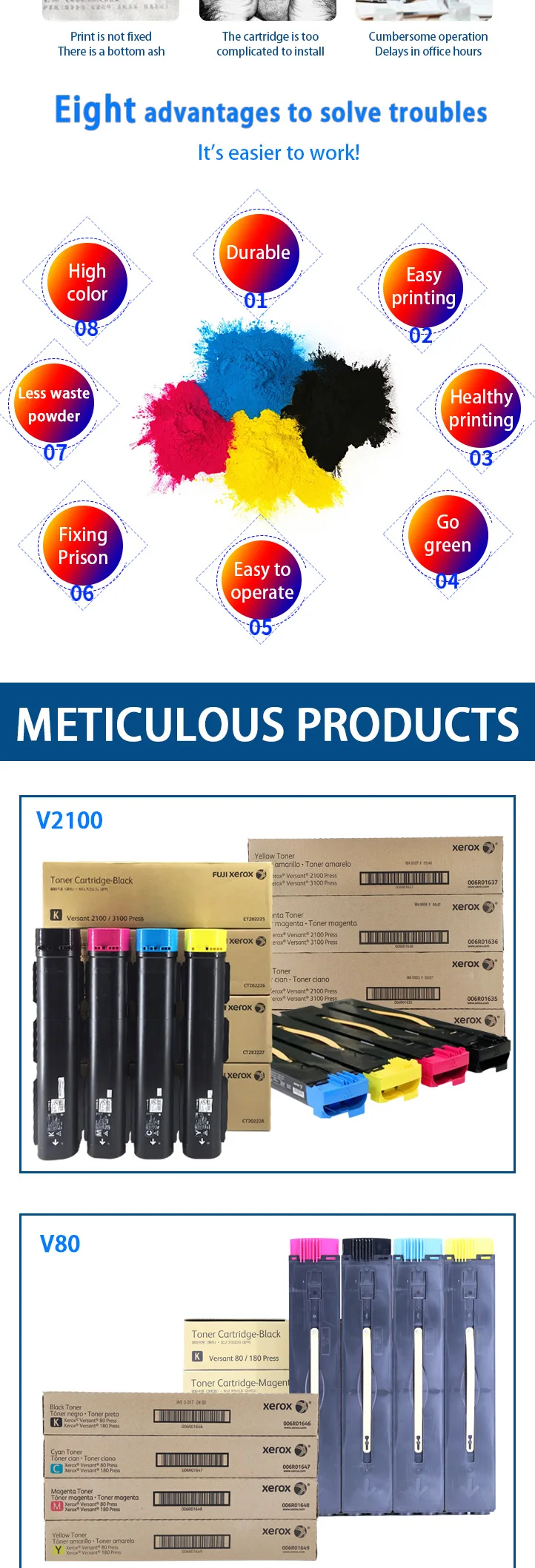 Original Fujixerox Toner Cartridges - Full Status & Color