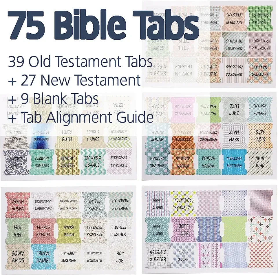 Custom Personalized Bible Index Tab Old And New Testament Bible Tabs ...