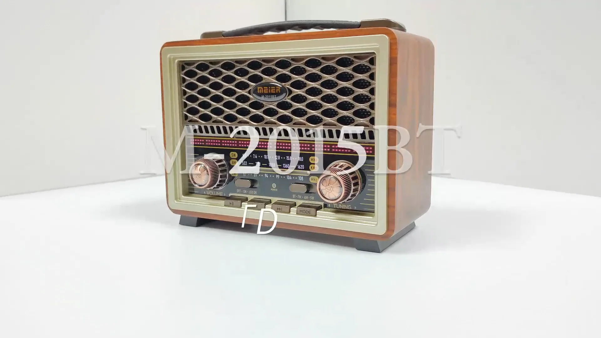 2023 Desk Wooden Casing Retro Radio Fm Am Sw Radio Dc Charge Radio M ...