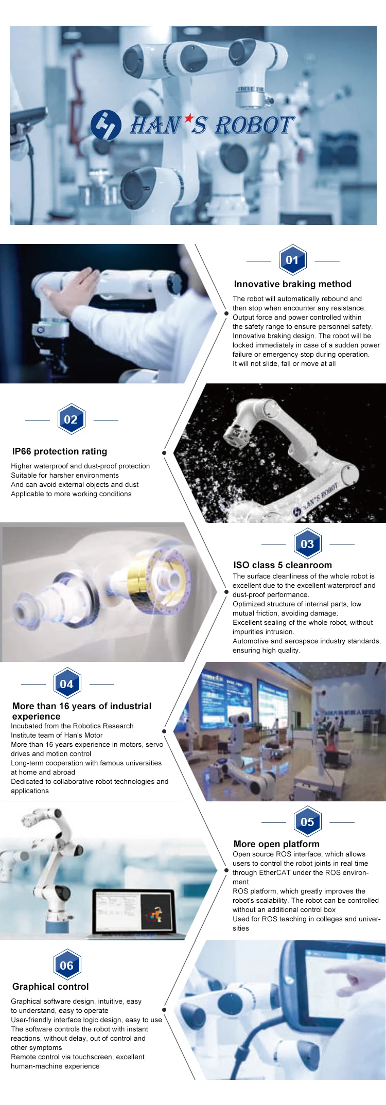 Hans Universal Robot Laser 6 Axis Collaborative Robot Elfin Industrial ...