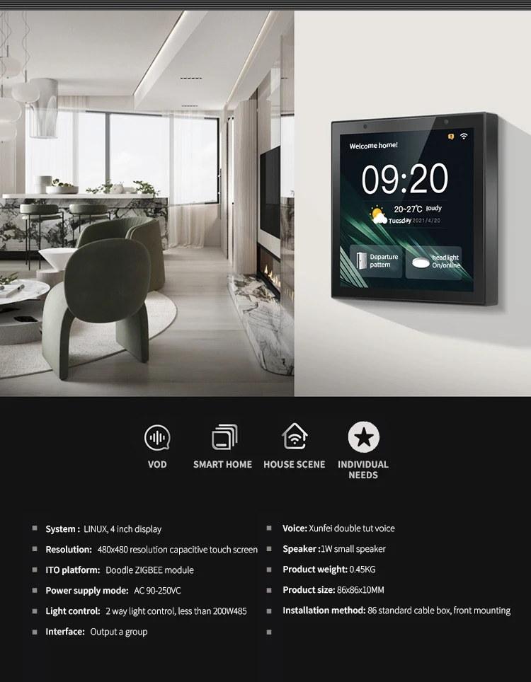 Klass Zigbee Wifi Amzo Google Smart Life Wall Switch Smart Home Control ...