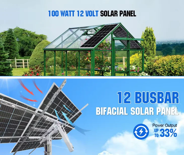 Bipv Solar Panel Double Glass 100w 120w 150w 220w 240w Monocrystalline Solar Panel 12v 18v 24v ...