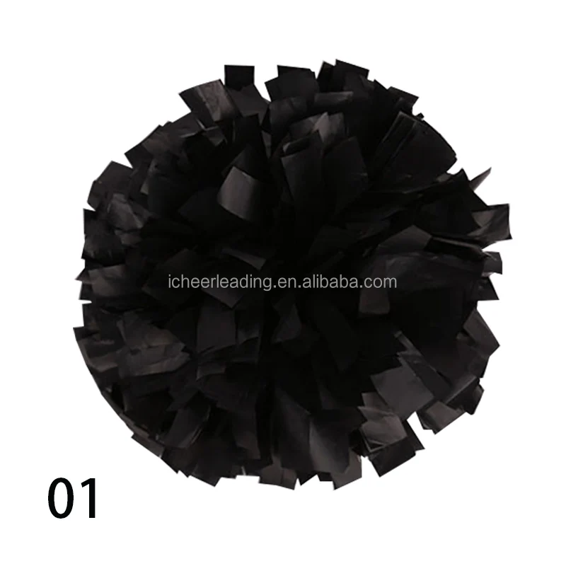 Icheerobics Cheer Poms 4 Inch Metallic With Plastic Handle White ...