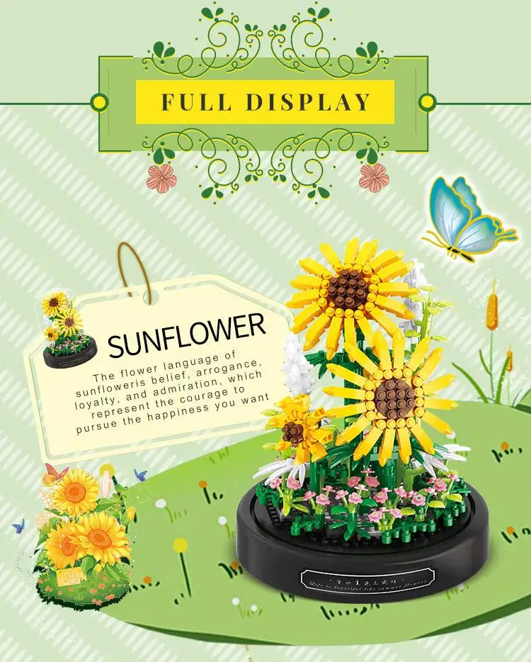 Balody Model Flower Mini Bricks - DIY Assembly Set