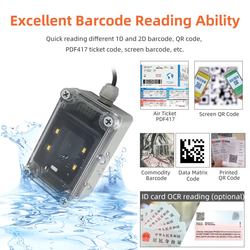 Embedded 2D Barcode Reader Supermarket QR Scanner Module for Access ...