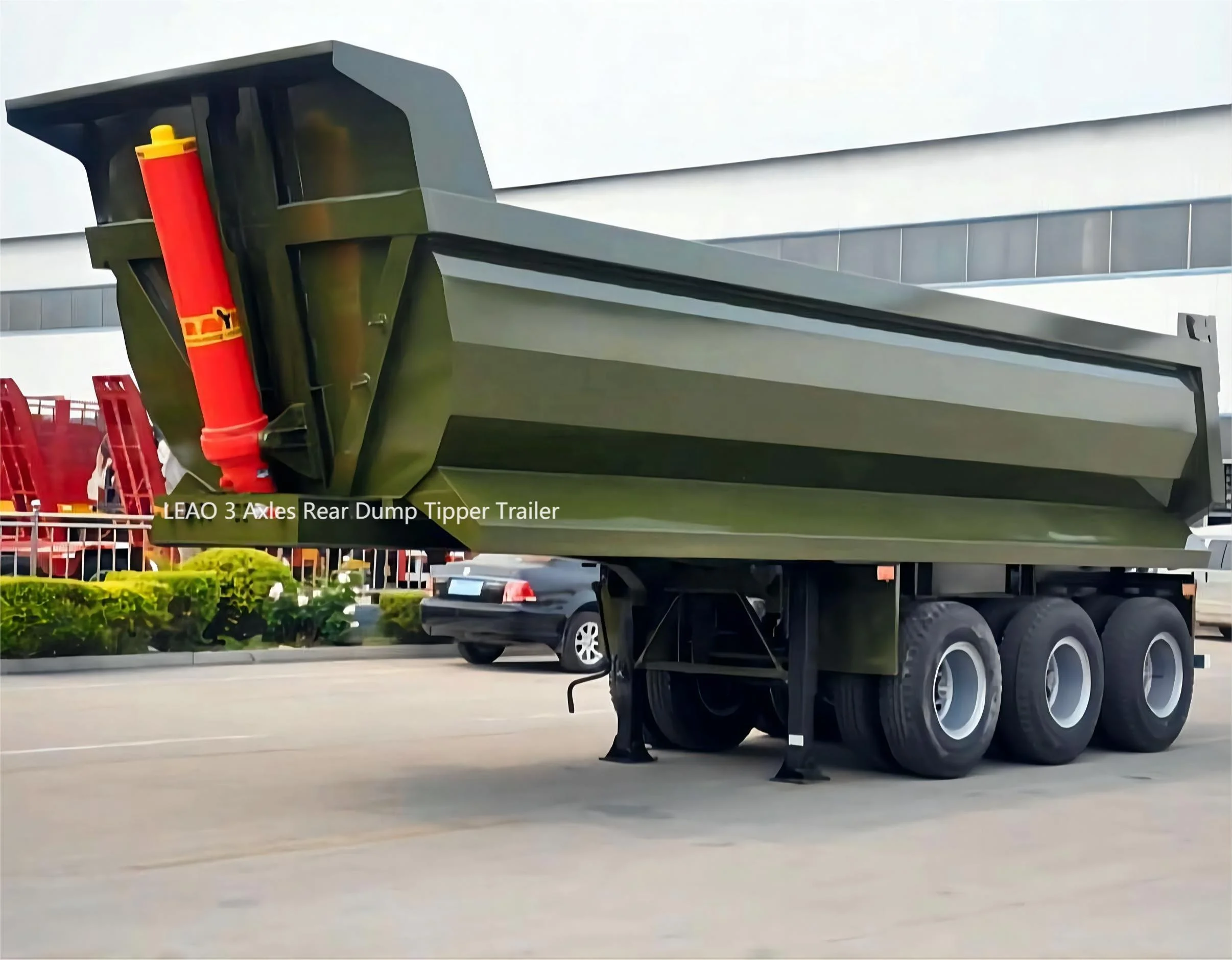 Heavy Duty Rear Tipper Dump-Trailer End Dump Semi Truck Trailer With ...