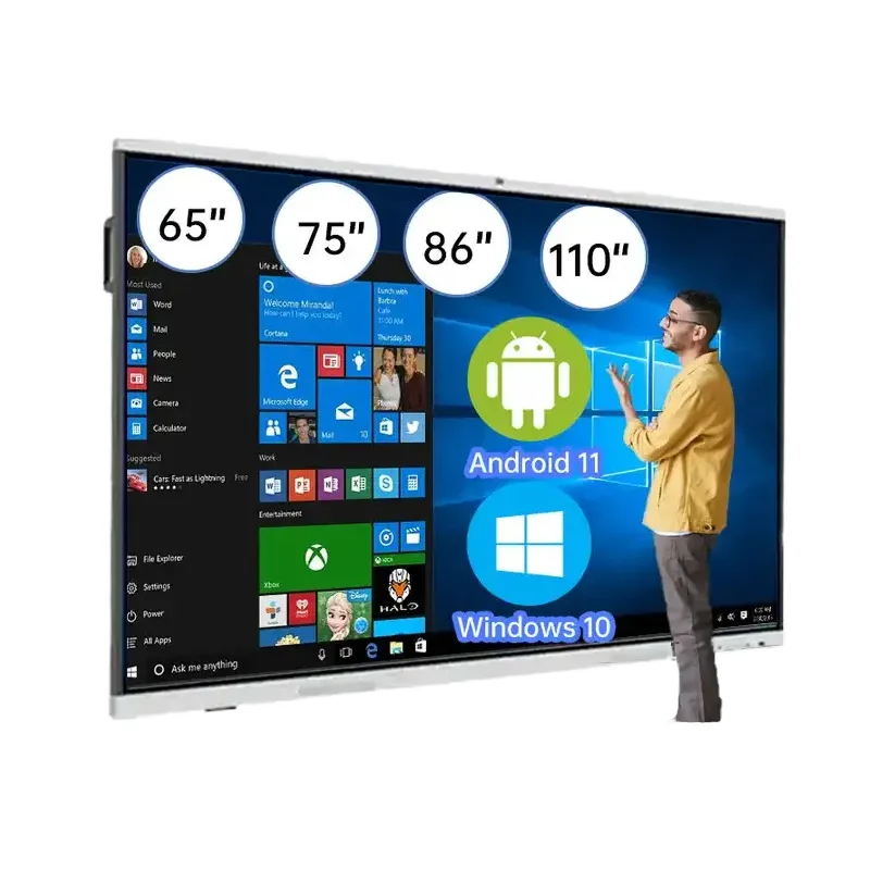 Oem 55-110 Inch Lcd Interactive Smart Board Whiteboard For Schools With ...