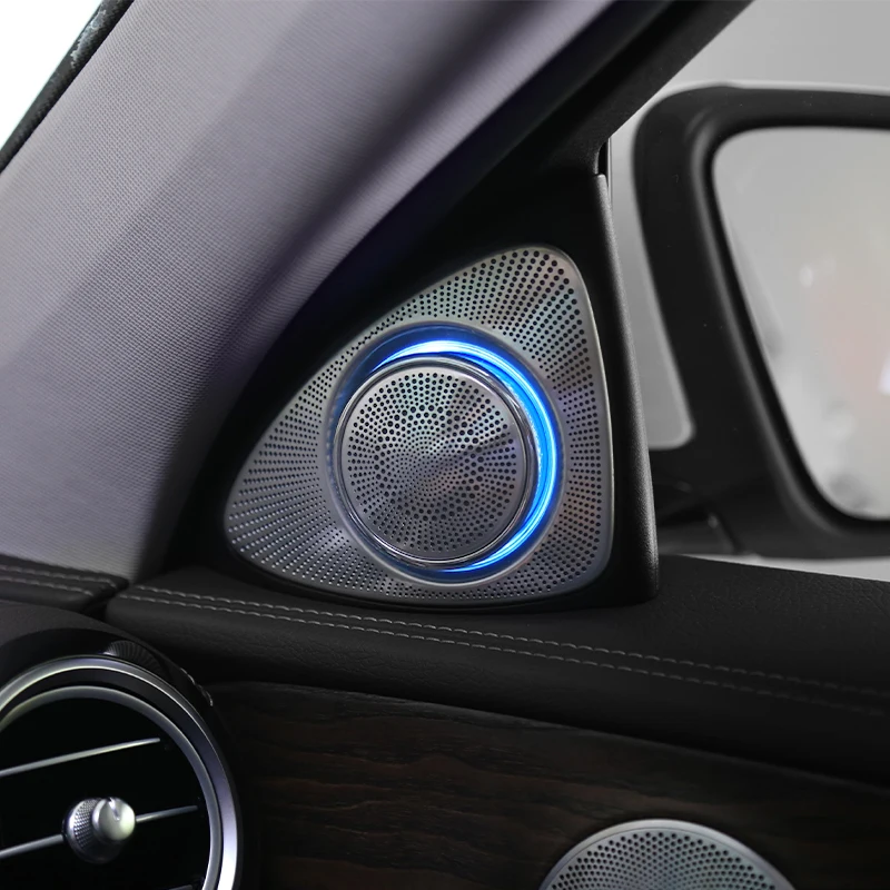 3D Rotary Treble Tweeter Speakers With Ambient Lights for Mercedes Benz ...