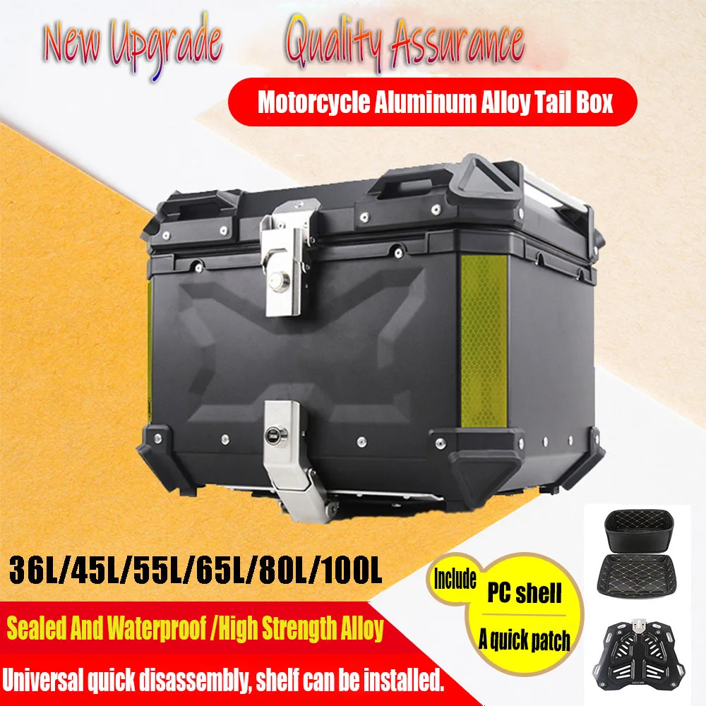 New Design 55l Motorcycle Tail Boxes Aluminum Top Case For Motorcycle ...