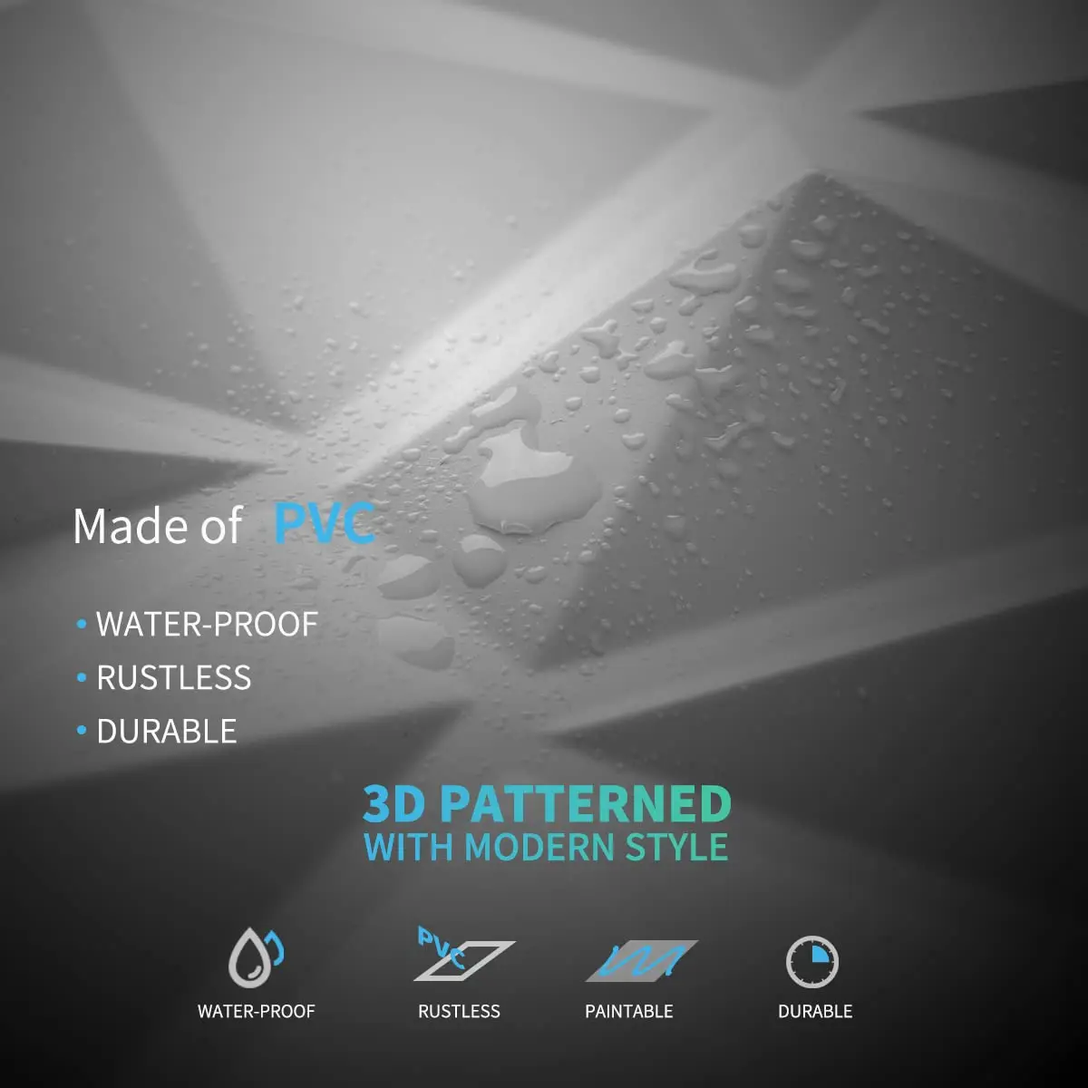 Akuslat 3D PVC Wall Panels - Stylish & Waterproof Decor