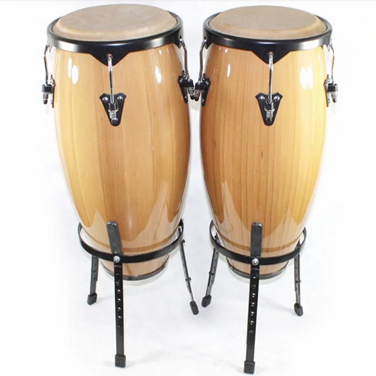 Orff Conga Latin Drums - Buffalo Skin Tambourine Combo