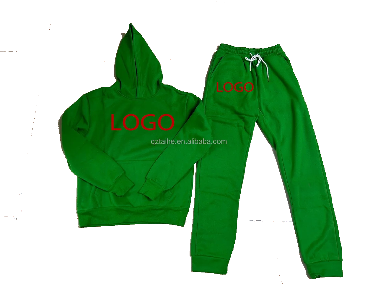 Custom Logo Acid Washed Hoodie and Flared Sweats Sun Faded Tracksuit ...