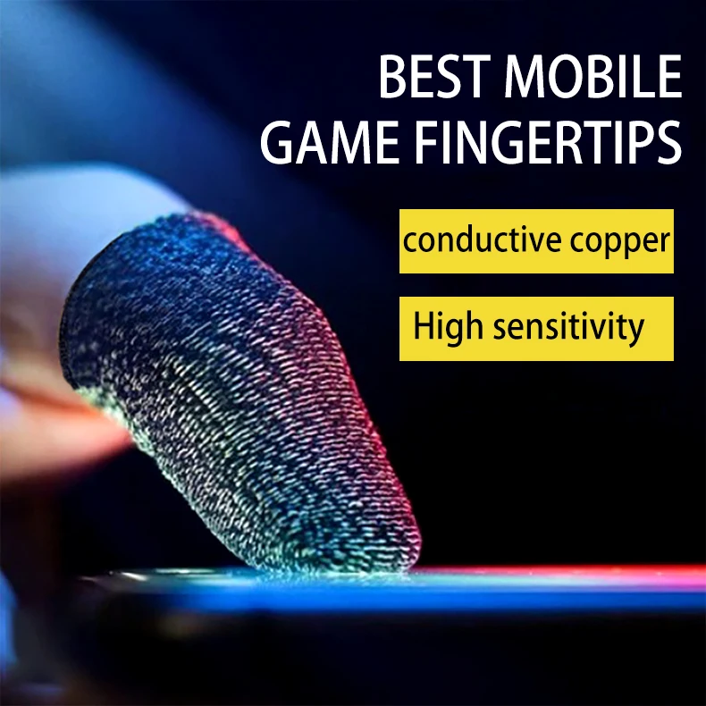 Anti Sweat Two-finger Gaming Thumb Sleeves Trigger 2 Fingers Glove Half ...