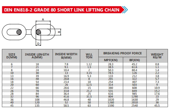 DIN EN818-2 Grade80 G80 Lifting Chain - Durable & Reliable