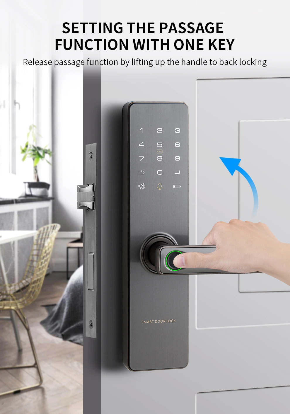 Aidmi Cheap Price Smart Door Lock Touch Keypad Biometric Fingerprint ...