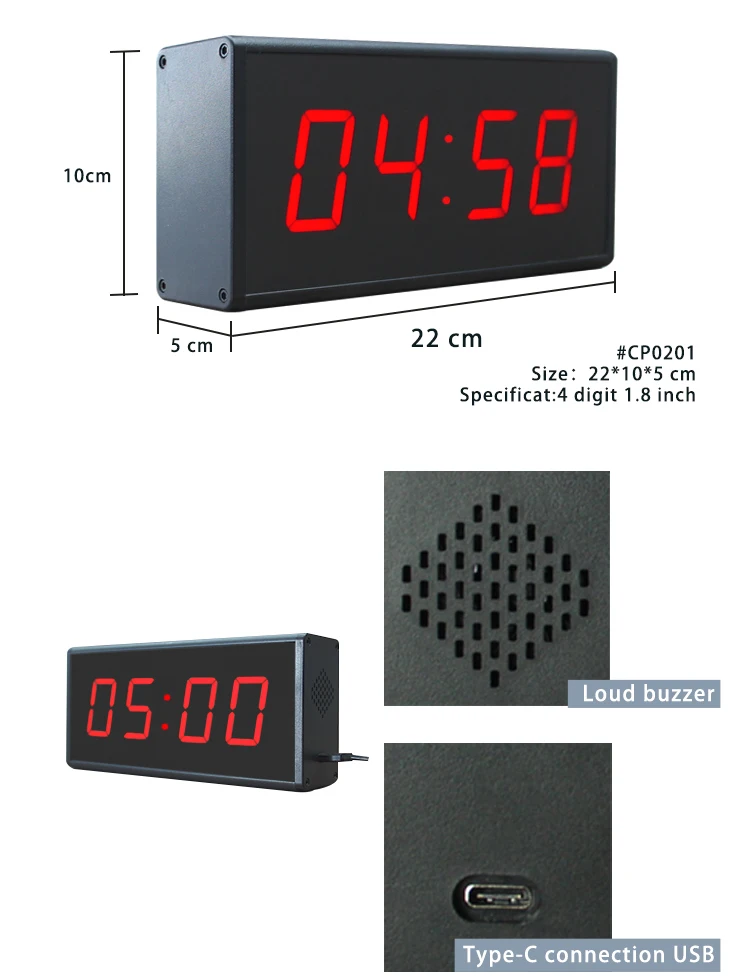 Cheetie Cp12 School Classroom Stopwatch Red Start Stop Push Button ...