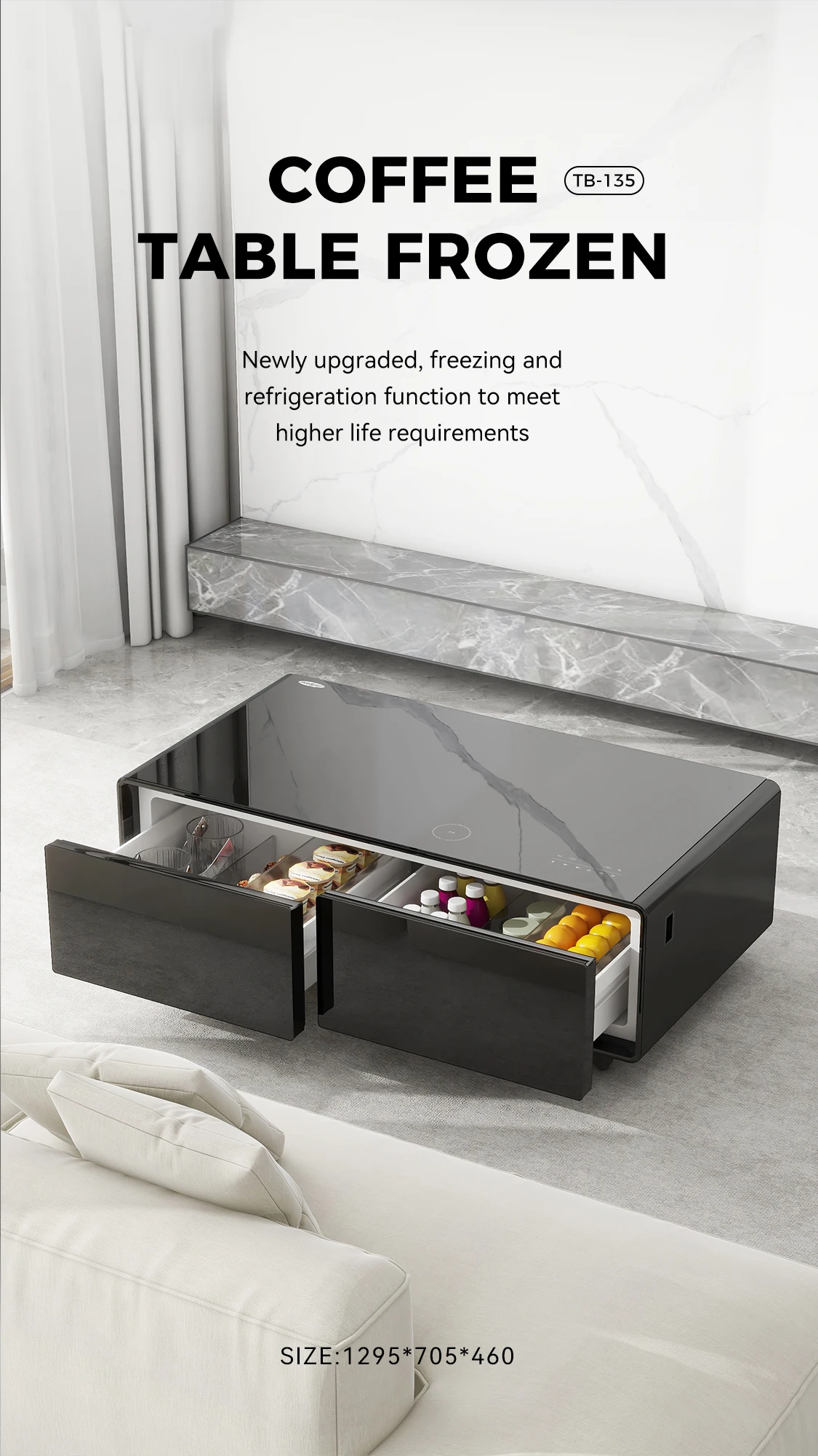 Smart Modern Coffee Tables Living Room Home Speaker Wireless Usb ...