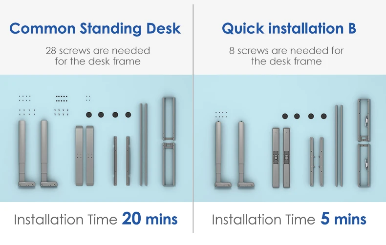 Modern Round Lift Column Standing Desk Metal Office Furniture Fast ...