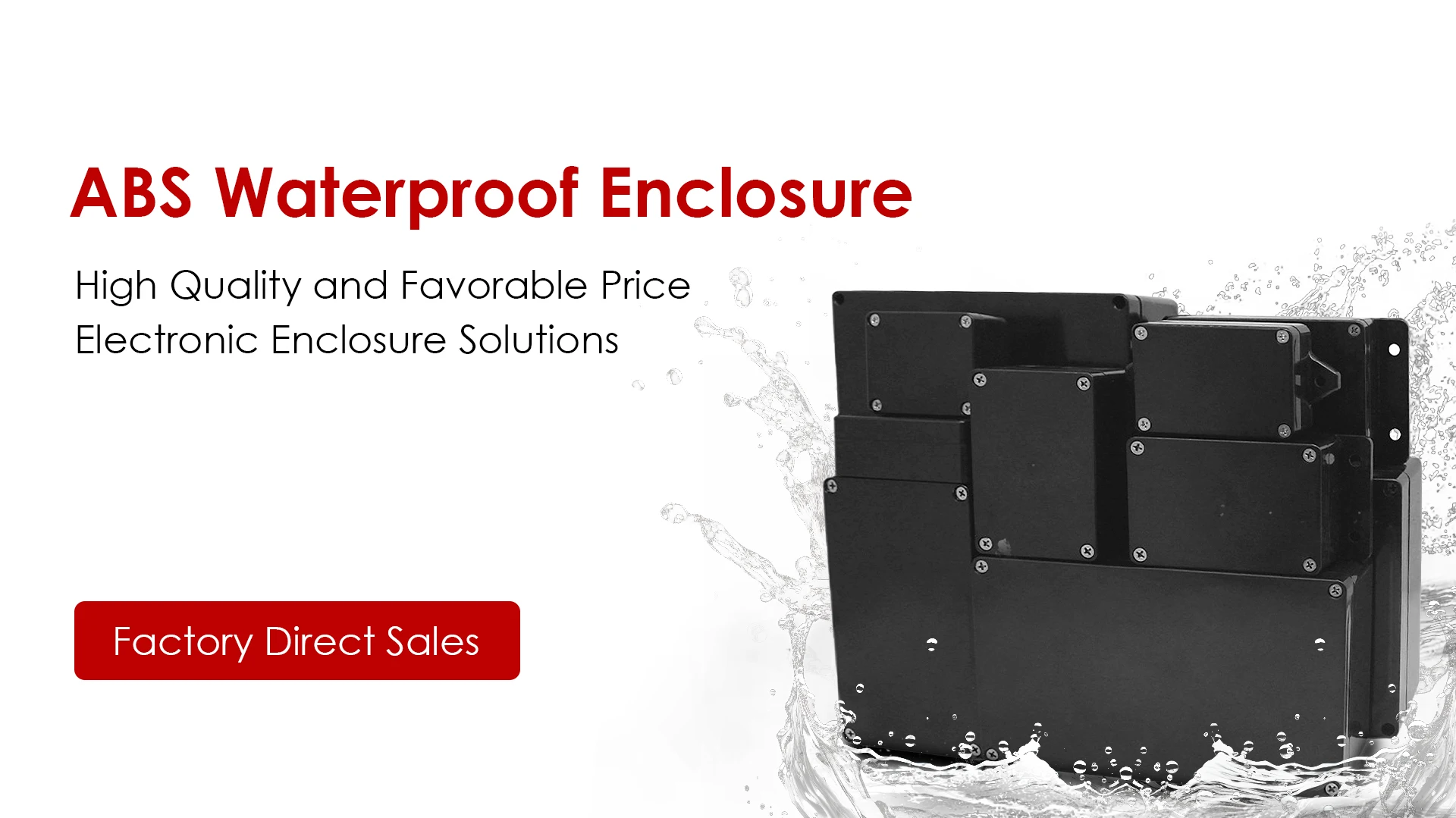 Waterproof Black Abs Plastic Enclosure Junction Box Electronics ...