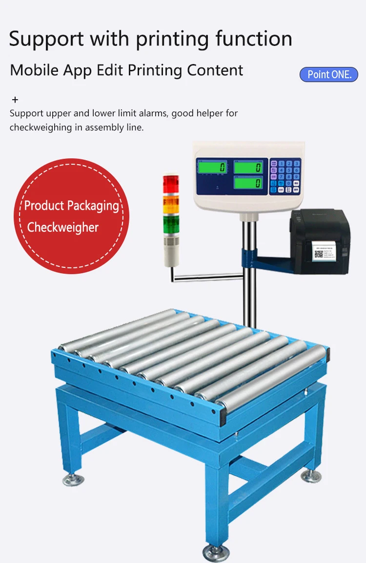 Industrial Dynamic Food Weight Checker With Roller Rejector Sortation Logistics Non-powered ...
