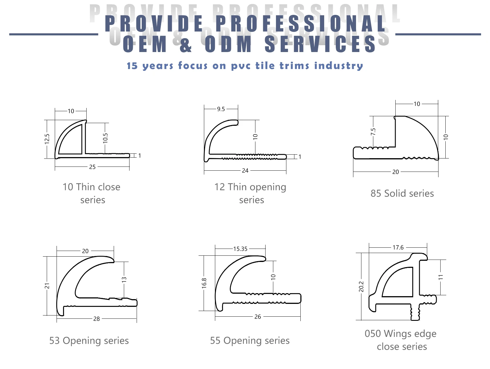 Foshan Hot Sale 10mm Pvc Tile Angle Ceramic Open Shaped Tile Trim - Buy ...