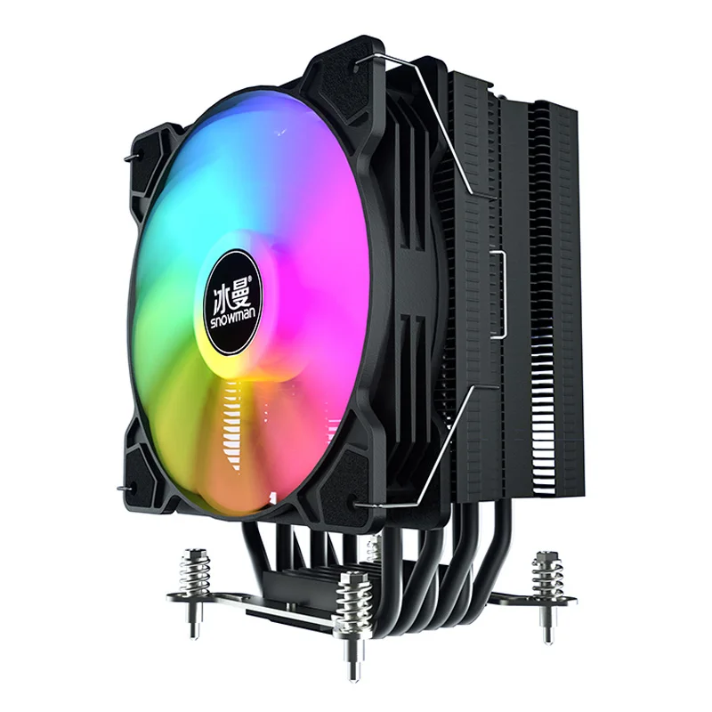 Snowman 6 Heat Pipe RGB CPU Cooler 4 Pin PWM Computer Super Quiet CPU ...