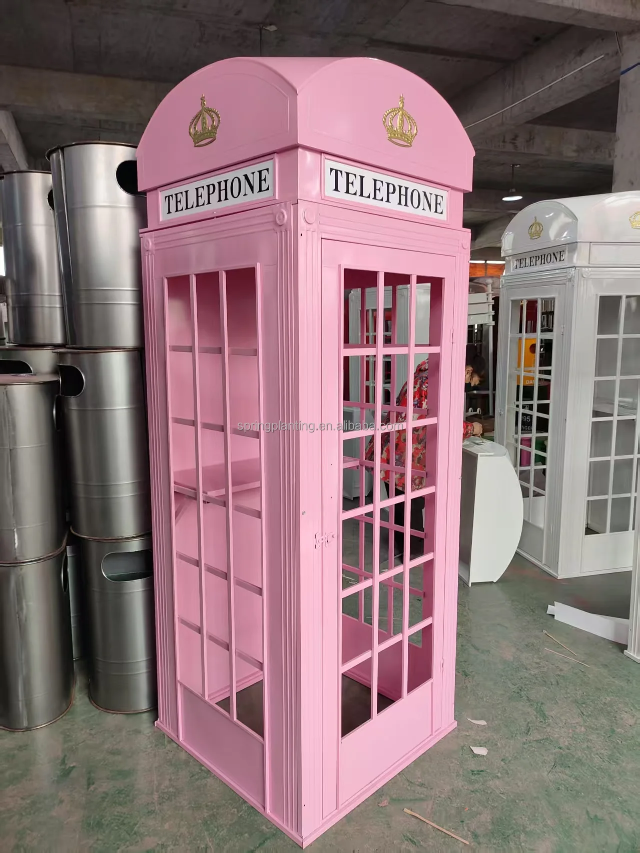 White Phone Booth with Audio Guestbook Phone for London Wedding