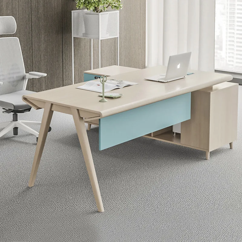 Work Executive Office Table With Divider Modern Open Work Desk With ...