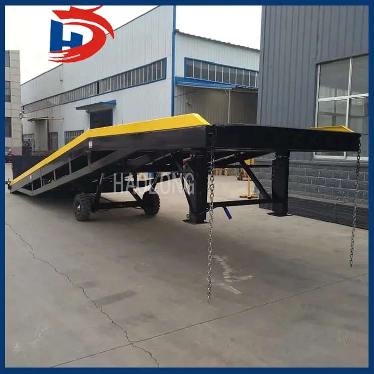 Shipping Container Loading Ramp Telescopic Dock Leveler Heavy 25 Ton ...