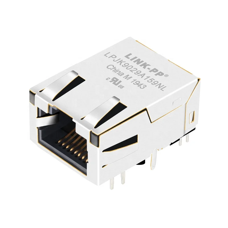5G Base-T Single Port Ethernet RJ45 Jack Connector - LPJK9029A159NL
