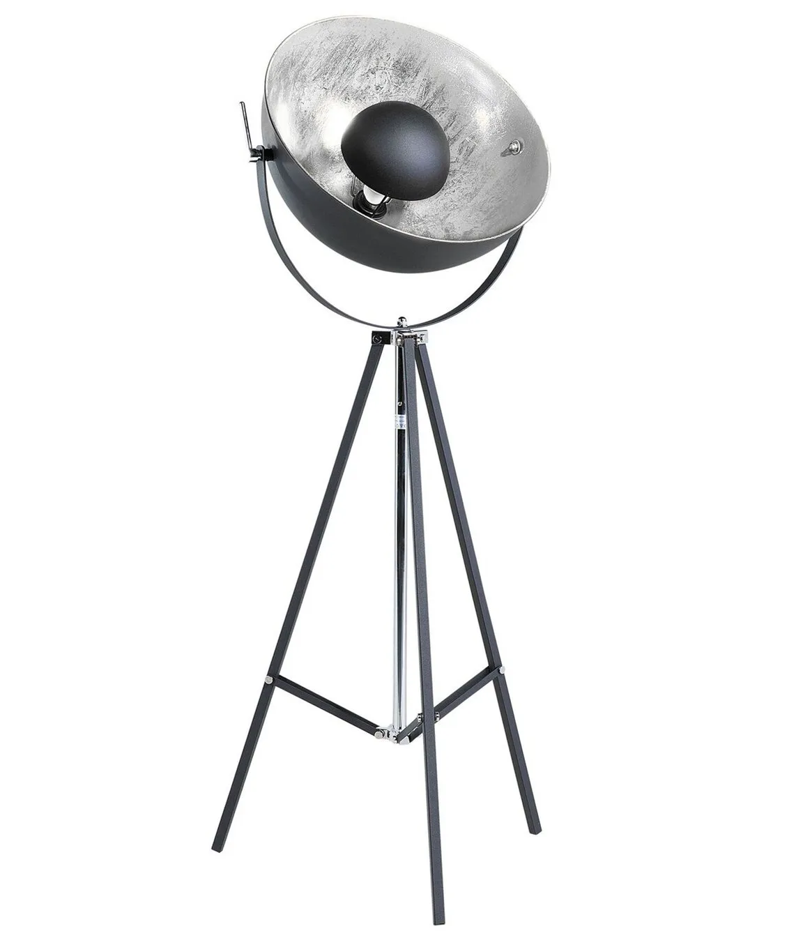 Black Tripod Globe Torchiere Floor Lamp Tall Floor Uplight Lamp Vintage ...