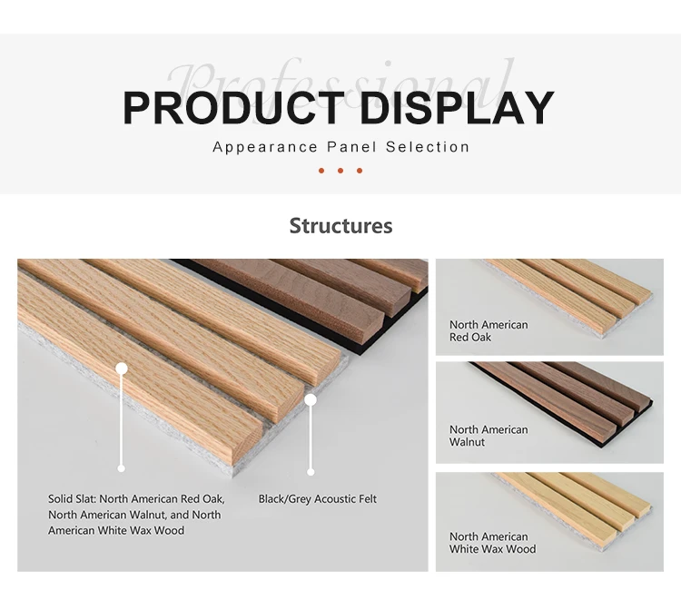 Solid Wood Model Natural Oak Acoustic Panels for Home & Office