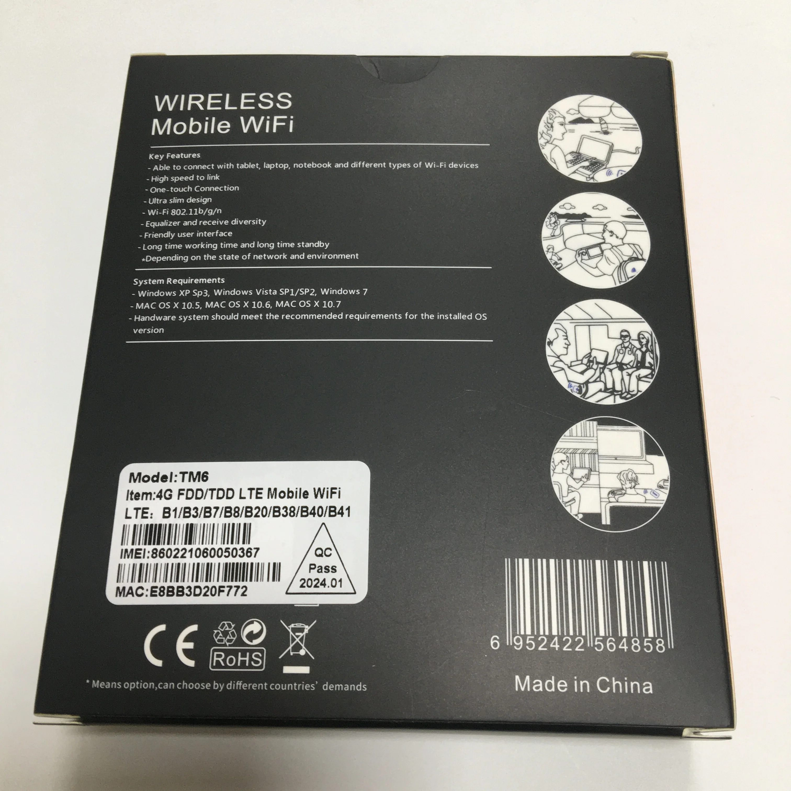 T-elek TM6 4G Mini Wifi Router - 300mbps Hotspot Solution