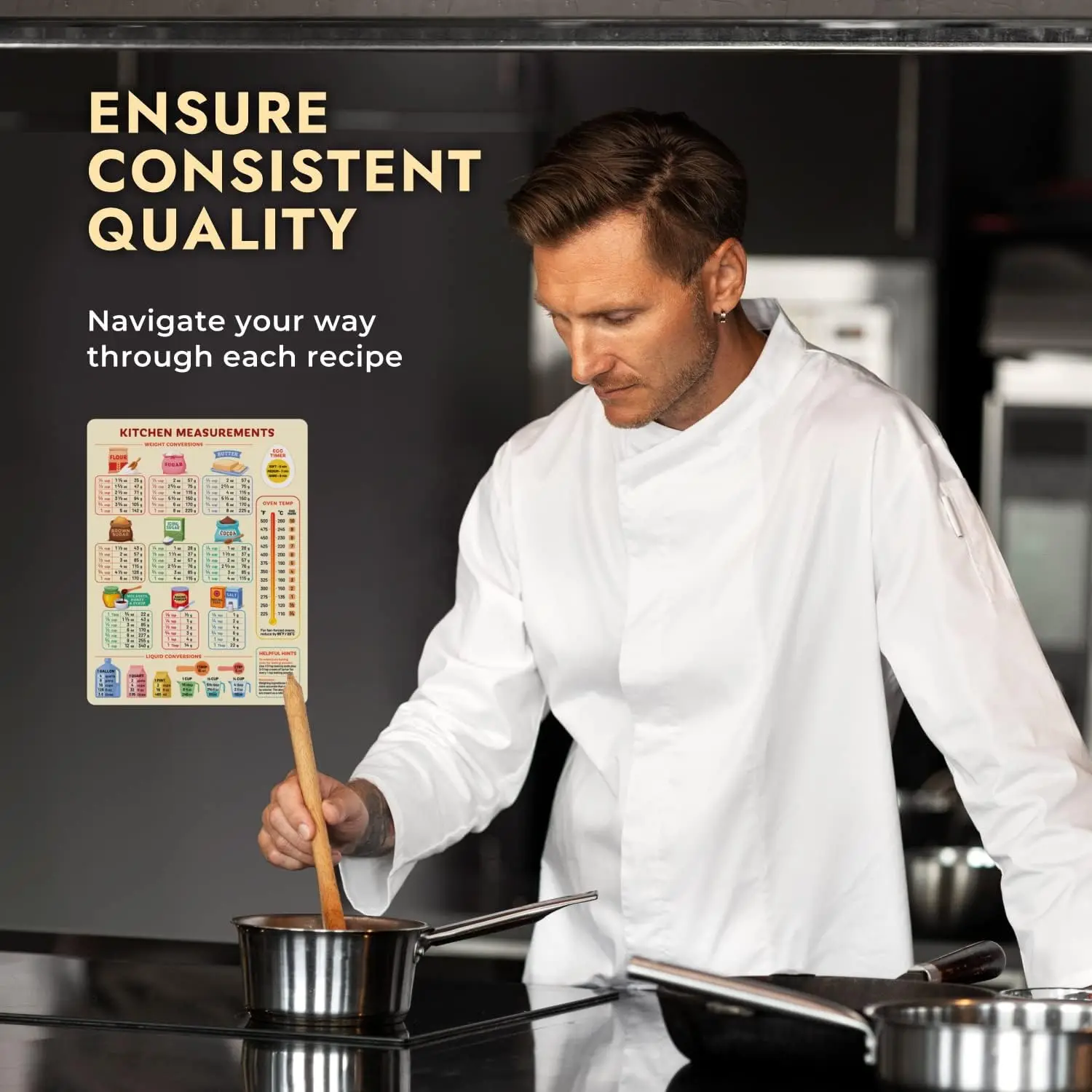 Kitchen Conversion Chart Magnet For Easier Cooking & Kitchen Baking ...