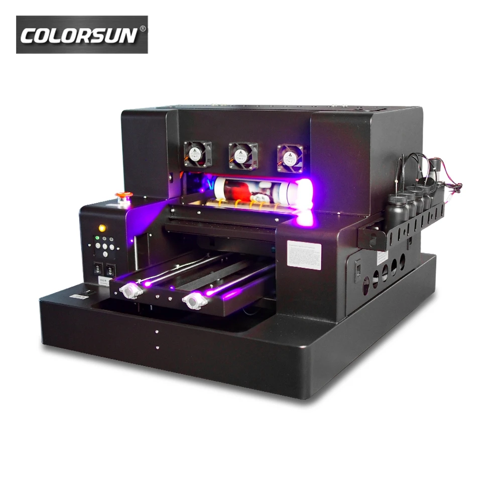 6 Colors A3 A4 Size UV LED Flatbed Printer - Multifunctional