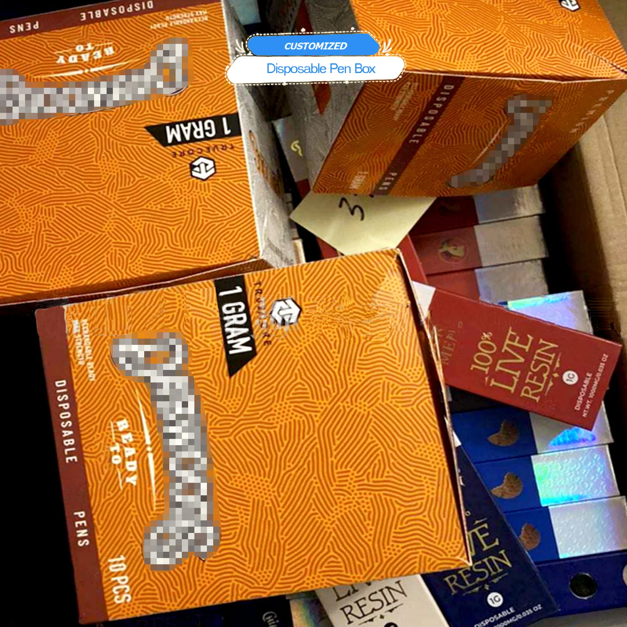 Custom Aio Disposable Pen 510 Battery Cartridge Packaging Box Wdisplay ...