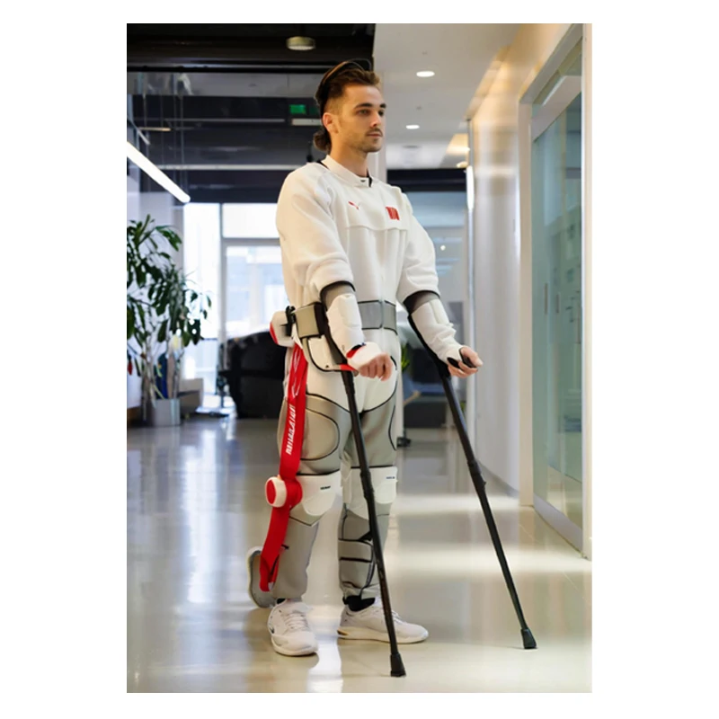 Exoskeleton Assists Walking Robots for Rehabilitation Training