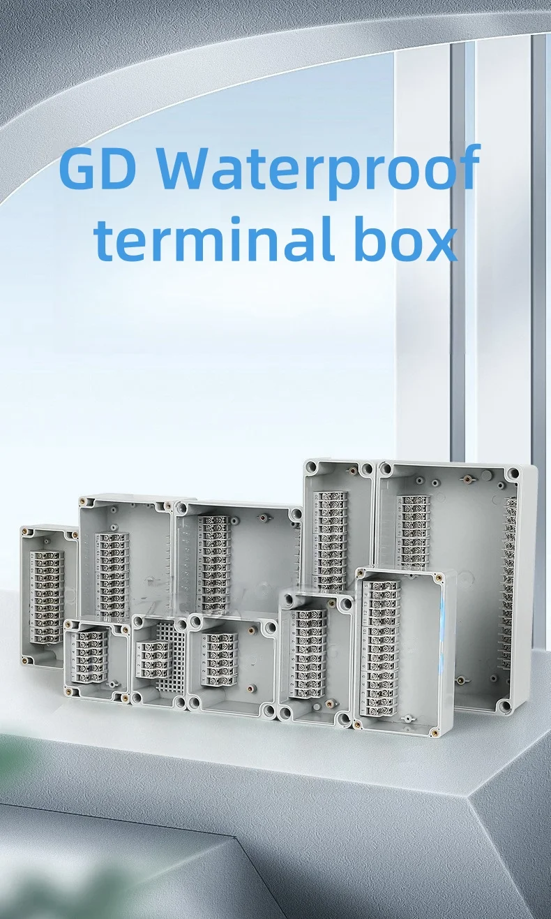 Outdoor Waterproof Electrical Enclosure Junction Box with 4P Terminal ...