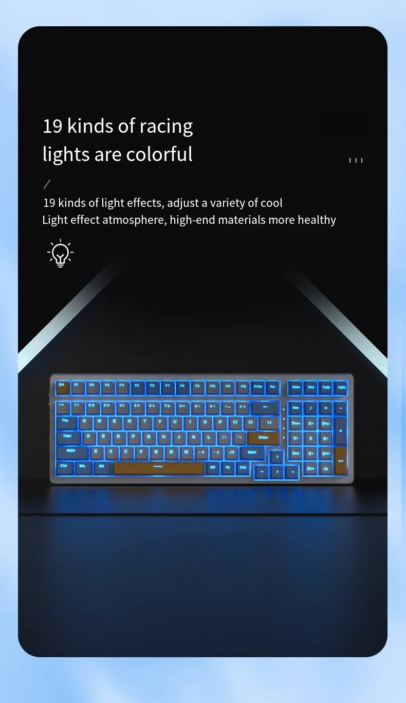 J90 Mechanical Keyboard - 98 Keys with RGB Backlight