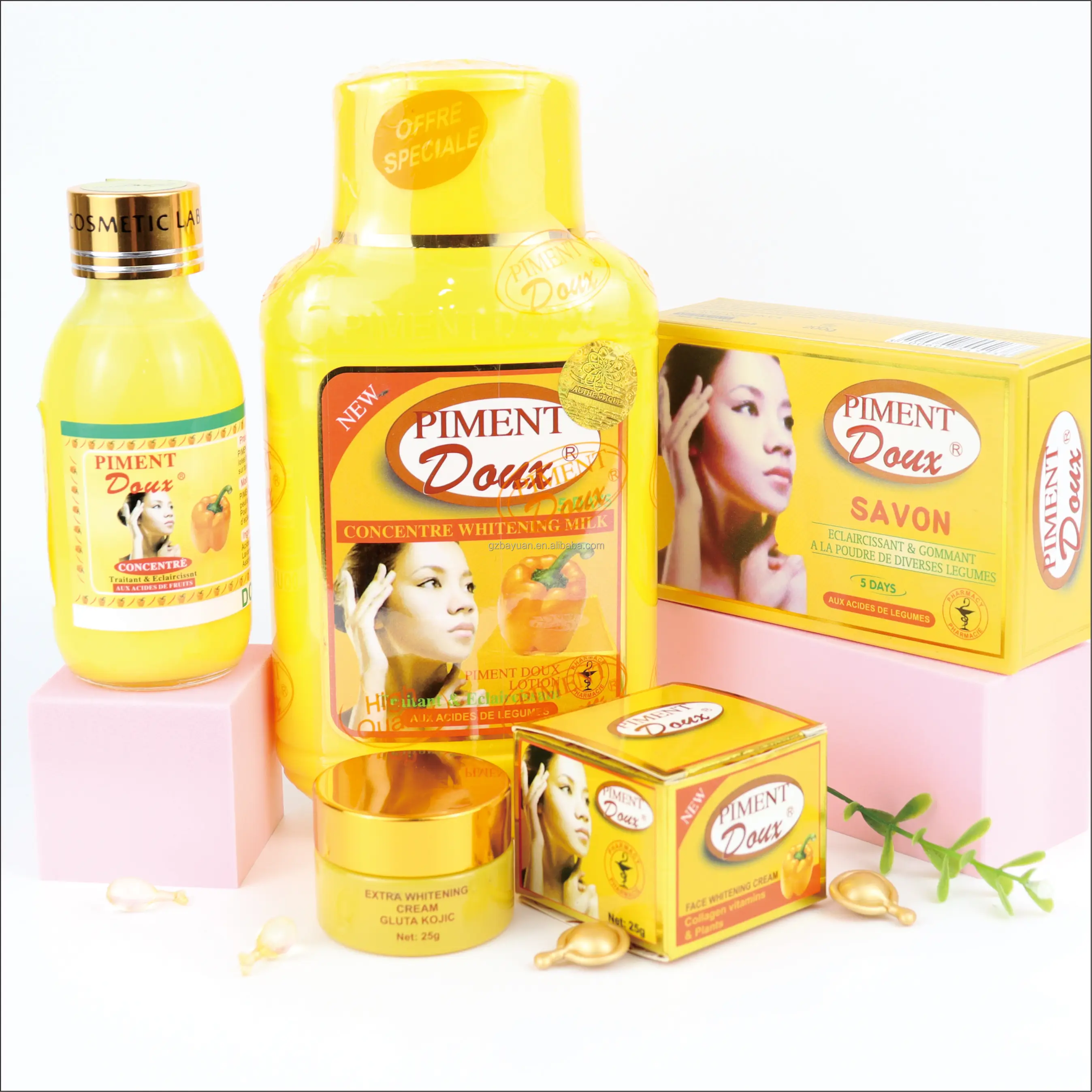 OEM PIMENT Doux Yellow Pepper Skin Care Set: Collagen & Vitamin ...